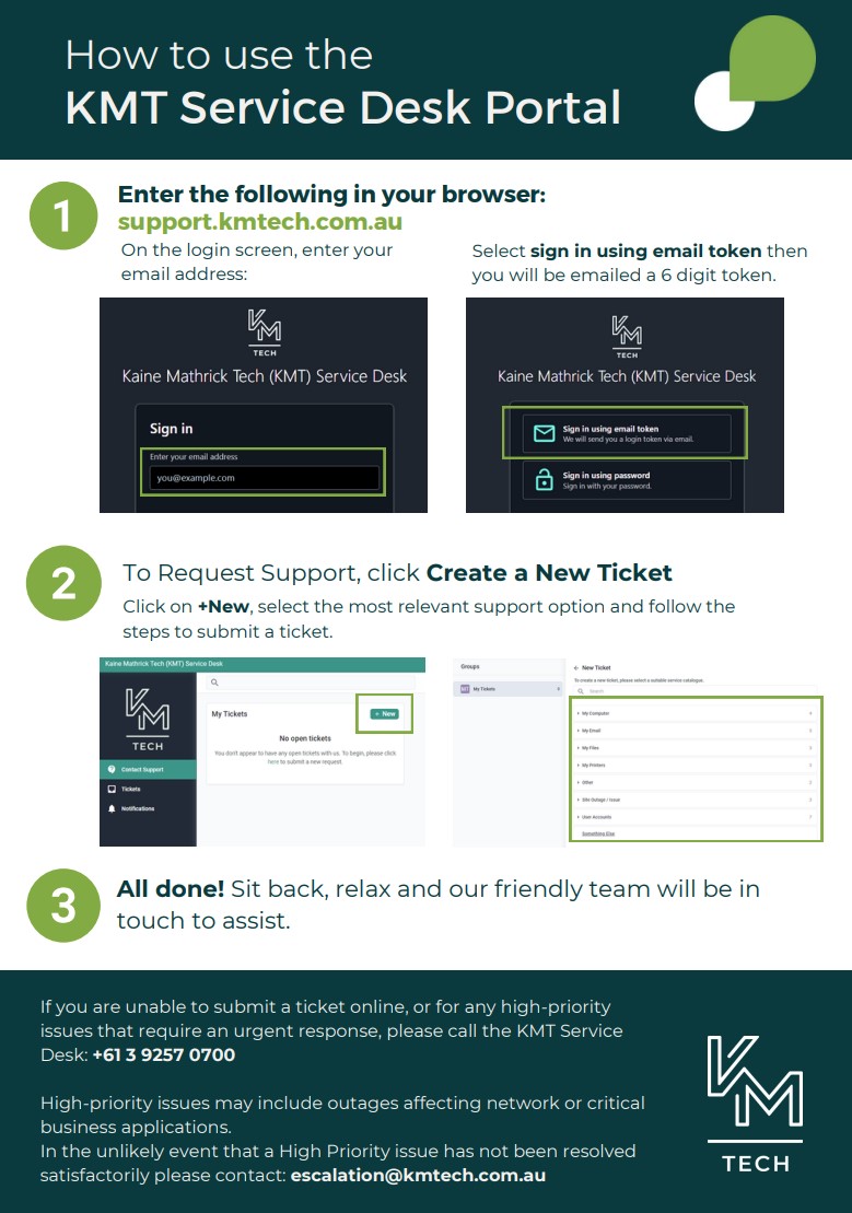 How to Log an IT Support Ticket with KMT